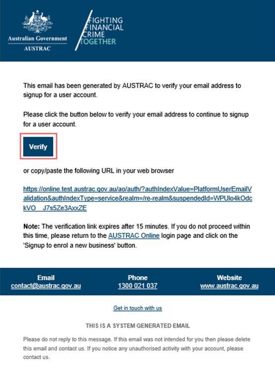 QRG: AUSTRAC Online new user sign-up | AUSTRAC